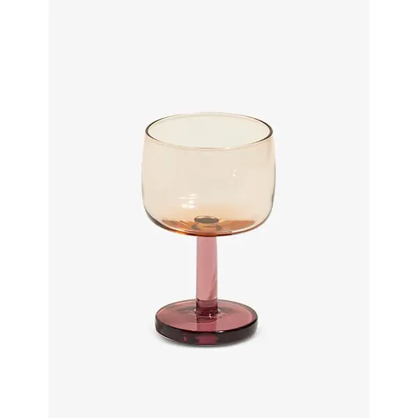 OUR PLACE Party Coupe Glasses Set Of Four - Peach/rosa