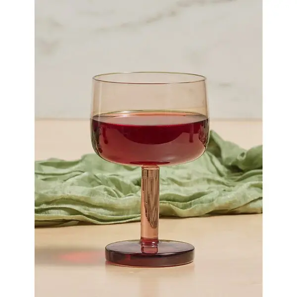 OUR PLACE Party Coupe Glasses Set Of Four - Peach/rosa
