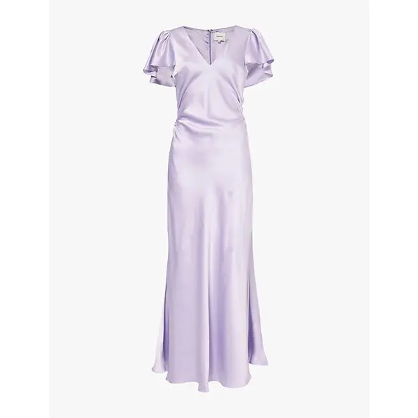 silk wedding dresses with sleeves Gina