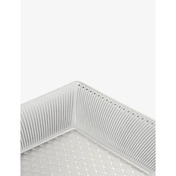 Christofle Malmaison Platinum-trim Porcelain Trinket Tray 20cm