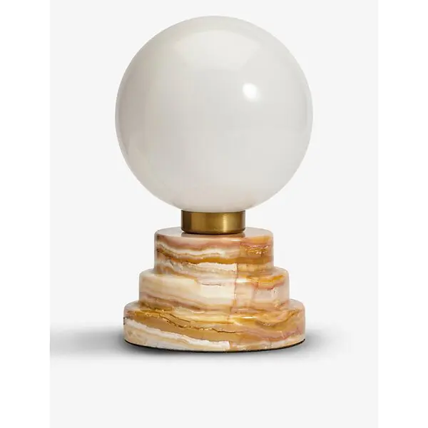SOHO HOME Lakeville Brass-detailed Marble Table Lamp 20cm - One-color