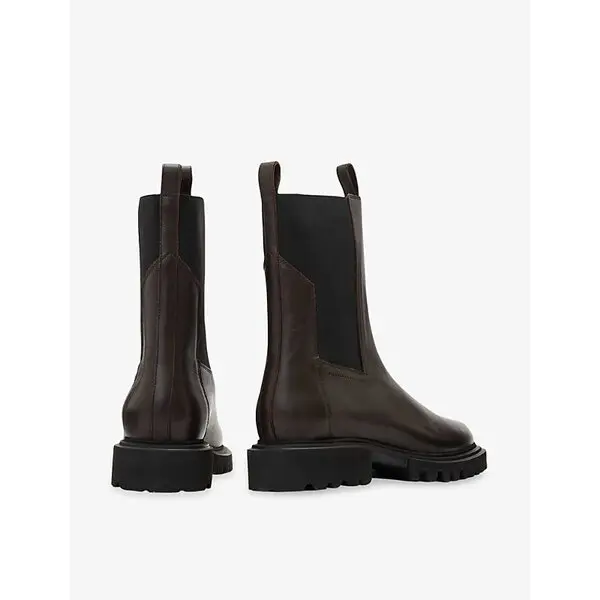 ALLSAINTS Hallie Chunky-sole Leather Ankle Boots - Brown