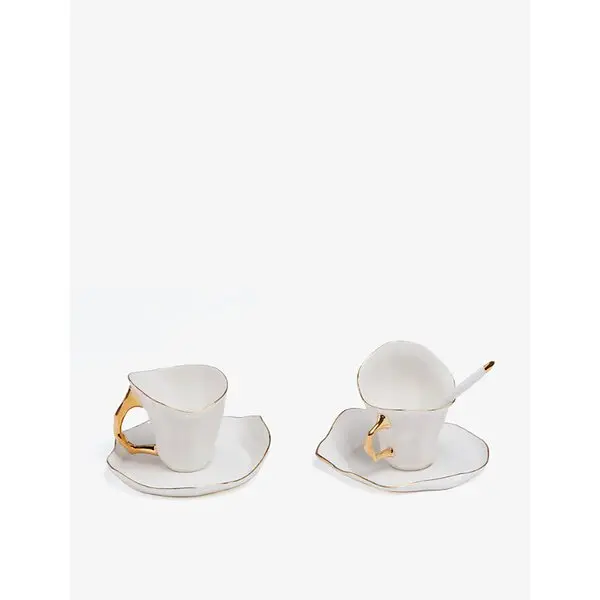 SELETTI Meltdown Porcelain Coffee Set Of Two - One-color