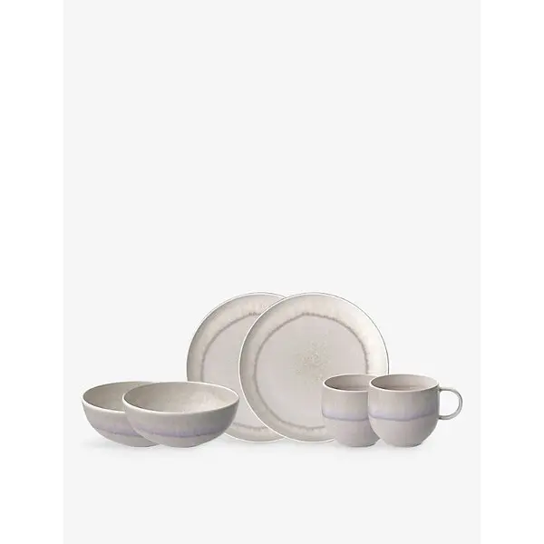 VILLEROY & BOCH Perlemor Sand Porcelain Six-piece Breakfast Dining Set - One-color