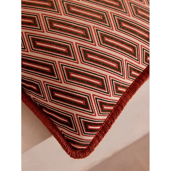 SOHO HOME Vende Geometric-pattern Woven Cushion 50cm X 50cm - One-color