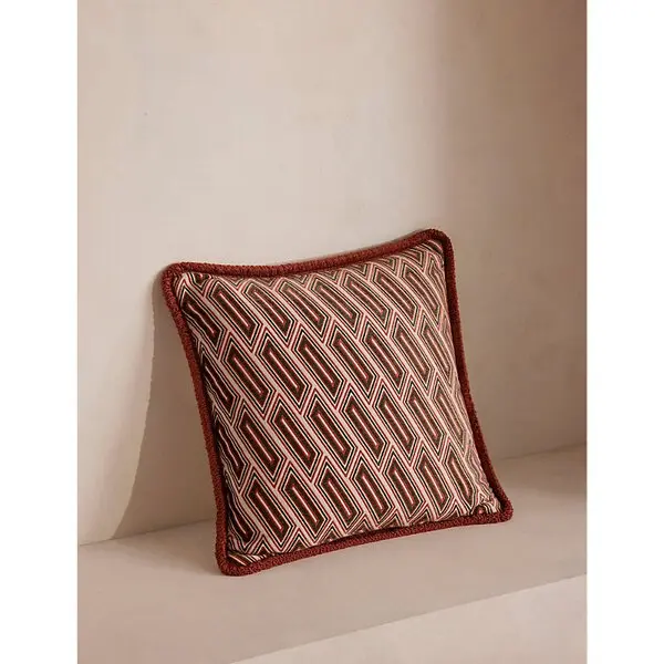 SOHO HOME Vende Geometric-pattern Woven Cushion 50cm X 50cm - One-color