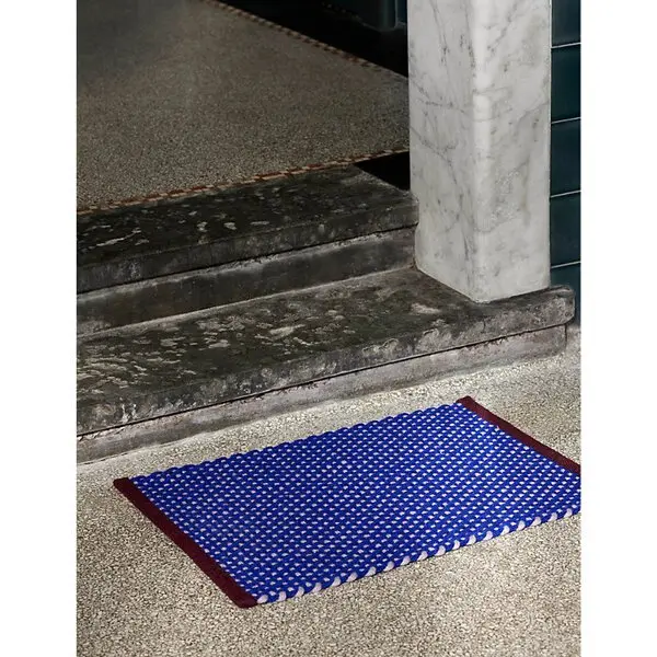 HAY Two-tone Weave Jute Door Mat - Royal Blue