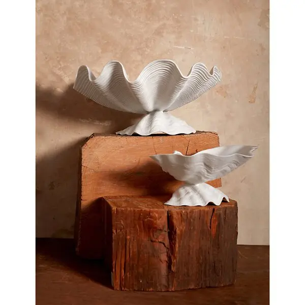 L'Objet Neptune Medium Shell Porcelain Bowl 19cm