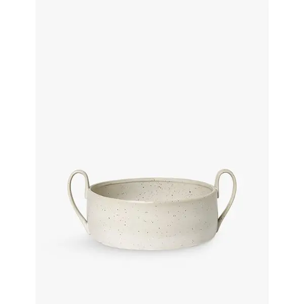 FERM LIVING Flow Porcelain Centrepiece 12.5cm - Off-white Speckle