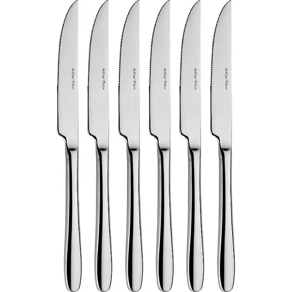 ARTHUR PRICE Willow Set Of 6 Stainless Steel Steak Knives - One-color