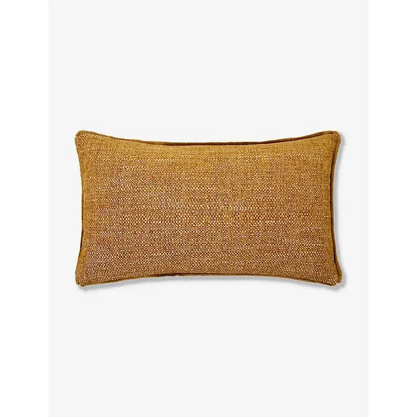 YVES DELORME Geode Chenille-weave Cushion Cover 57cm X 33cm - Ocre