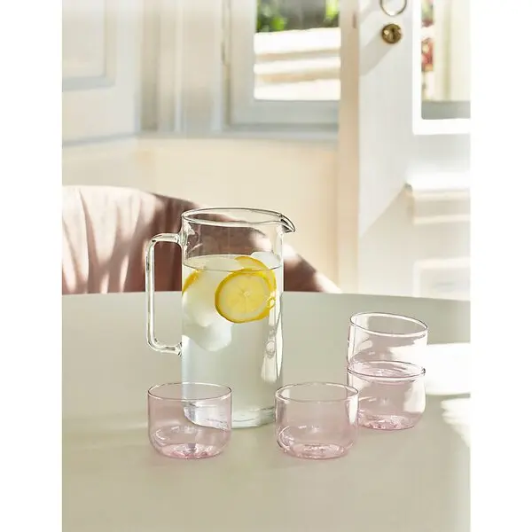 HAY Borosilicate Large Square-handle Glass Jug 23cm