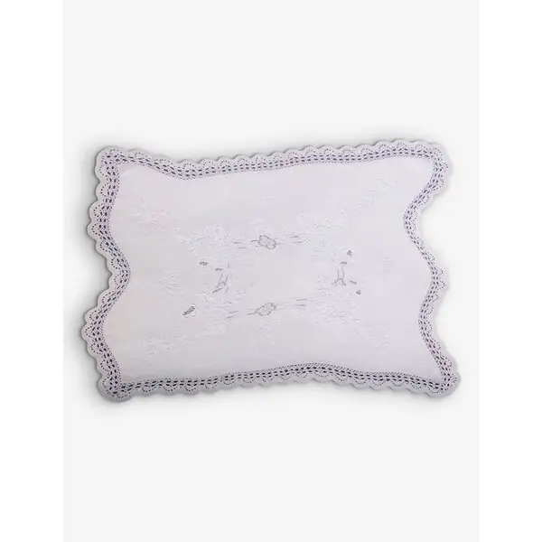 SELETTI Acid Flower E Embroidered-design Cork Table Mat 53.6cm - One-color