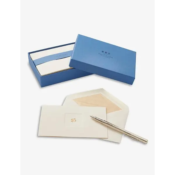 Smythson Clover Notelets Pack Of 10