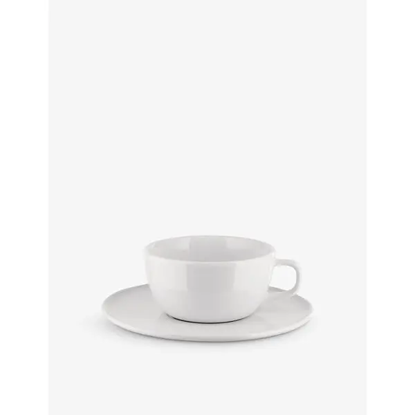 ALESSI Itsumo Porcelain Teacup And Saucer Set - White