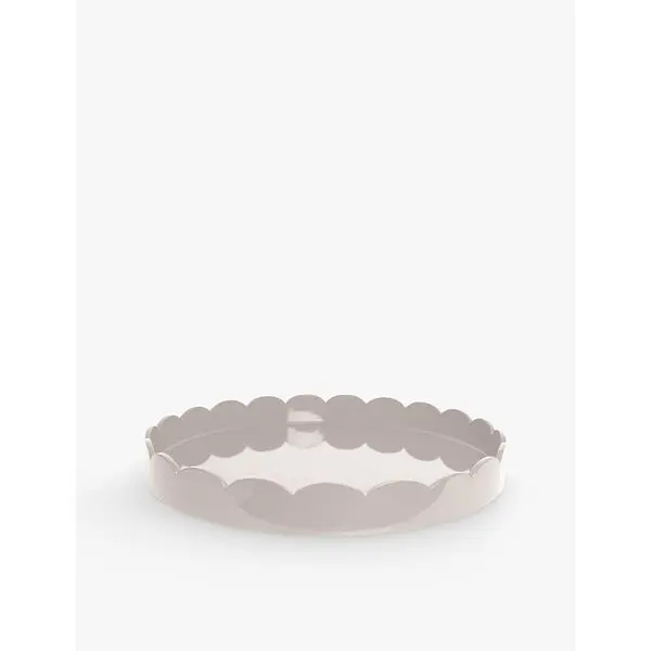 ADDISON ROSS LONDON Scallop Lacquered Tray 50cm - Grey
