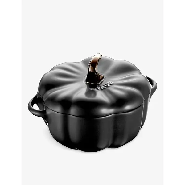 STAUB Pumpkin Ceramic Cocotte 12cm - Black