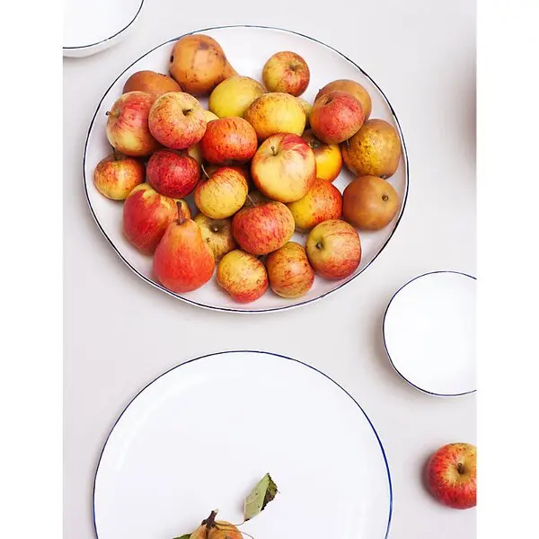 FELDSPAR Dimpled-texture Shallow Bone-china Serving Bowl 34cm