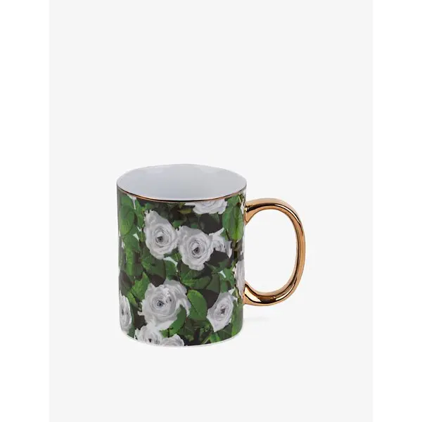 SELETTI X Toiletpaper Roses Gold And Fine-porcelain Mug 10cm - One-color