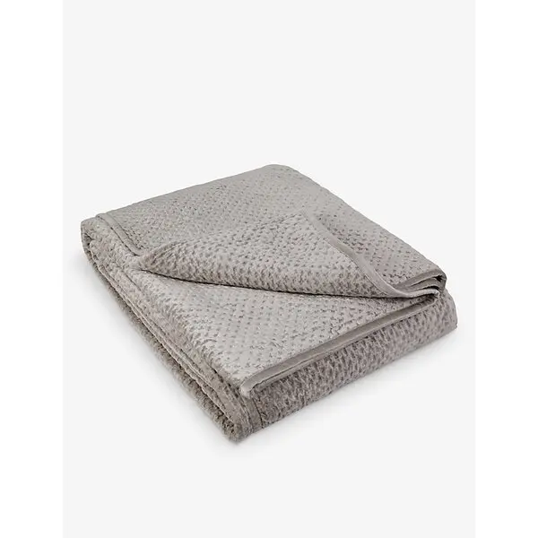 THE WHITE COMPANY Brompton Hand-quilted Cotton-blend Quilt 215cm X 250cm - Silvergrey