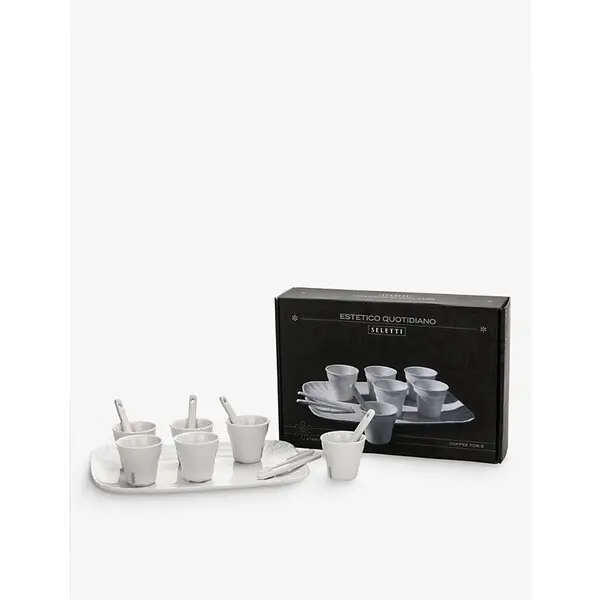 SELETTI Estetico Quotidiano Porcelain Coffee Cups Set Of Six - One-color