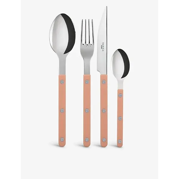 SABRE Bistrot Stainless-steel Cutlery Set Of 24 - Nude Pink