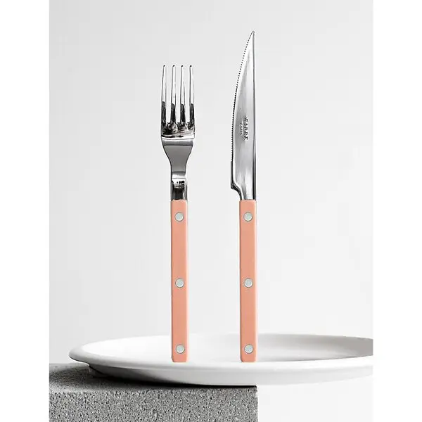 SABRE Bistrot Stainless-steel Cutlery Set Of 24 - Nude Pink