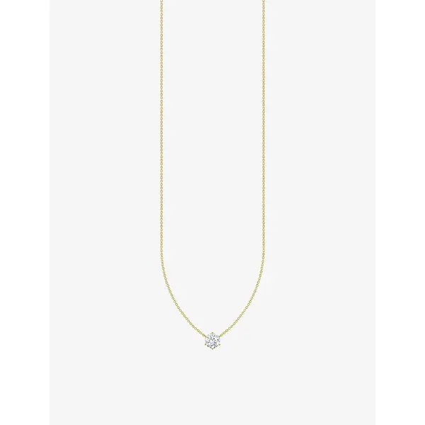 THOMAS SABO 18ct Yellow Gold-plated Sterling Silver Zirconia Pendant Necklace - Gold-plated & Cz