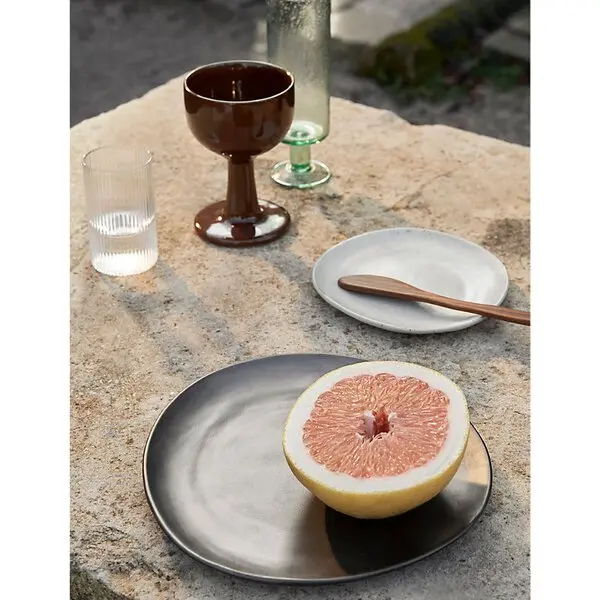 Ferm Living Flow Medium Porcelain Plate 22cm In Black - 61% Off