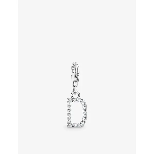 THOMAS SABO Letter D Charm - 925 Silver & Cz