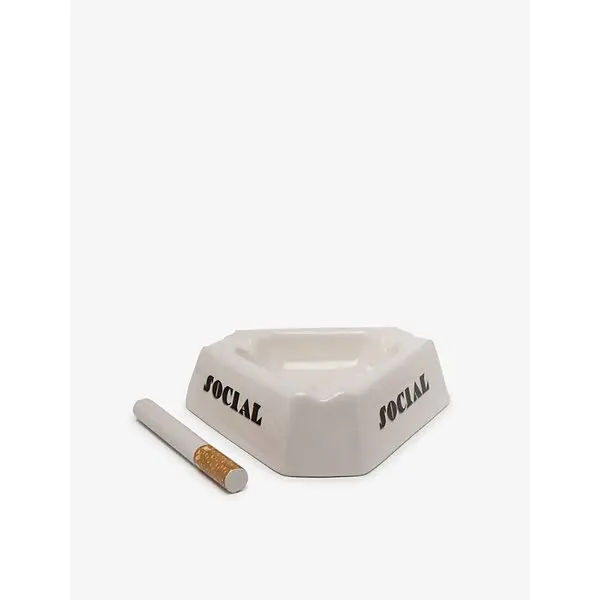 SELETTI Diesel Living With Social Smoker Porcelain Plate 36cm - One-color