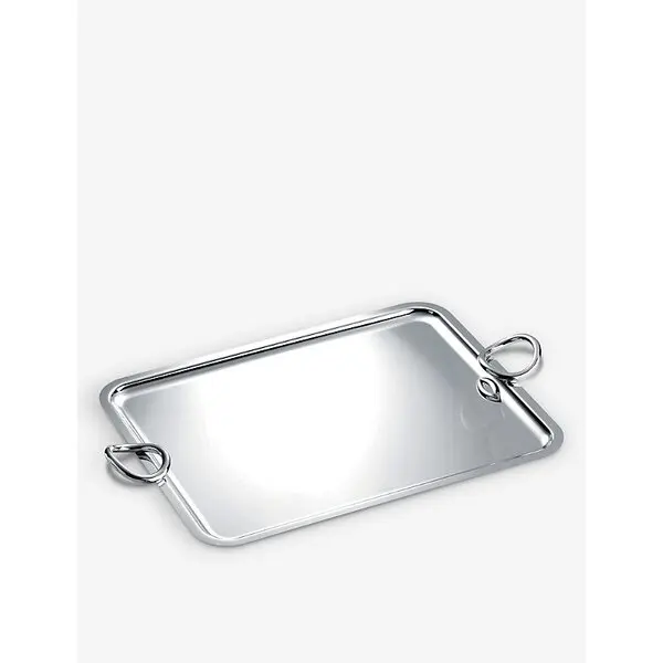 Christofle Vertigo Double-handle Silver-plated Tray 53cm X 42cm - One-color