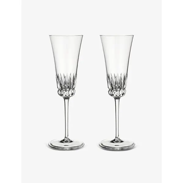 VILLEROY & BOCH Grand Royal Crystal-glass Champagne Flute Set Of Two - One-color