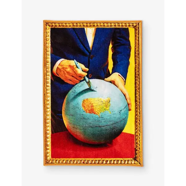 SELETTI Wears Toiletpaper Globe Polyester And Plastic Mat 60cm X 90cm - One-color
