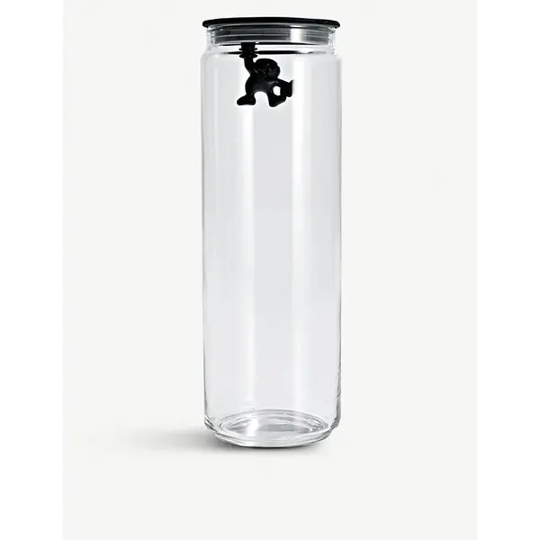 ALESSI Gianni Glass Kitchen Box 30.5cm - Black