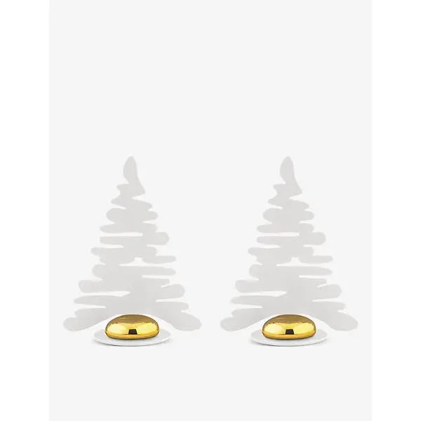 ALESSI Barkplace Tree Resin-coated Steel Place Card Holders Set Of 2 - Nocolor