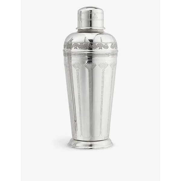SOHO HOME Rochester Flower-engraved Stainless-steel Cocktail Shaker 24cm - Silver
