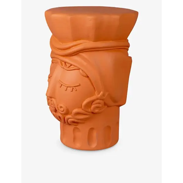 SELETTI Antonio Aricò Testa Di Moro Terracotta Stool 46.5cm