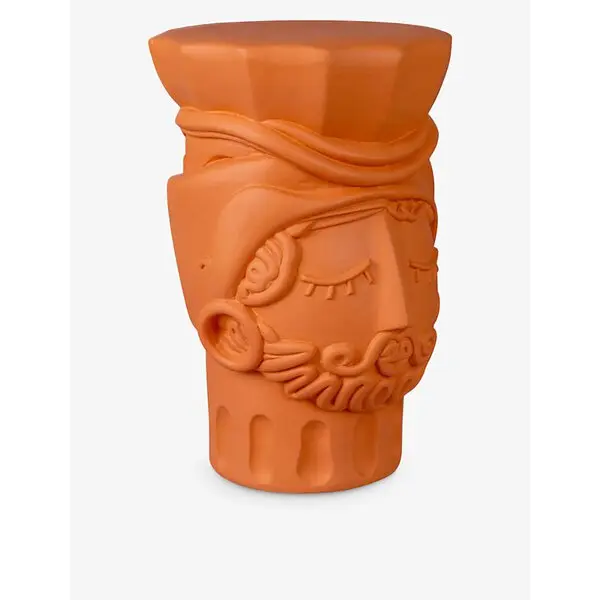 SELETTI Antonio Aricò Testa Di Moro Terracotta Stool 46.5cm