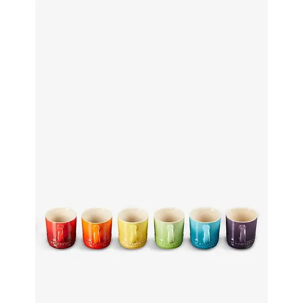 LE CREUSET Rainbow Espresso Mug Stoneware Espresso Mugs Set Of Six
