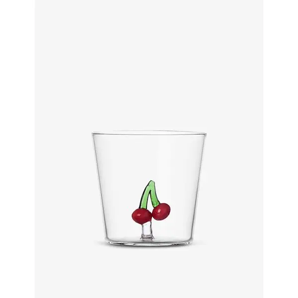ICHENDORF MILANO Fruits & Flowers Cherries Glass Tumbler 8cm - One-color