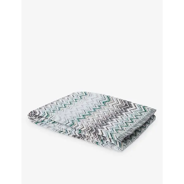 Missoni Forest Zigzag Cotton-blend Throw 130cm X 195cm - Green Multi