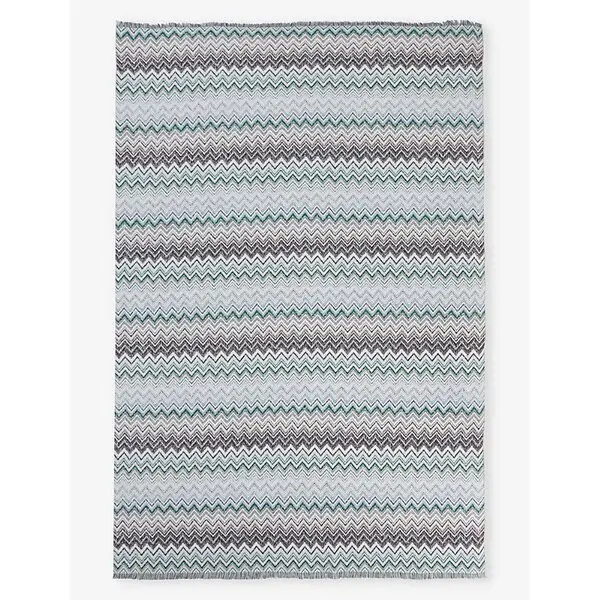 Missoni Forest Zigzag Cotton-blend Throw 130cm X 195cm - Green Multi