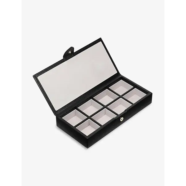 Smythson Panama Leather Cufflinks Box
