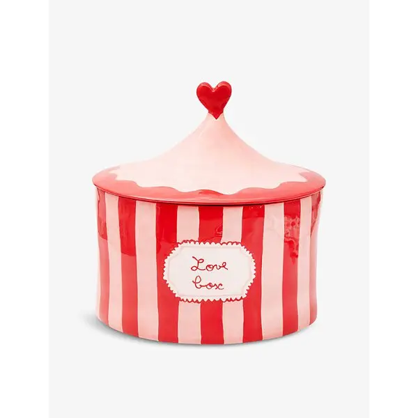 LAETITIA ROUGET Love Box Hand-painted Ceramic Storage Jar 23cm - One-color