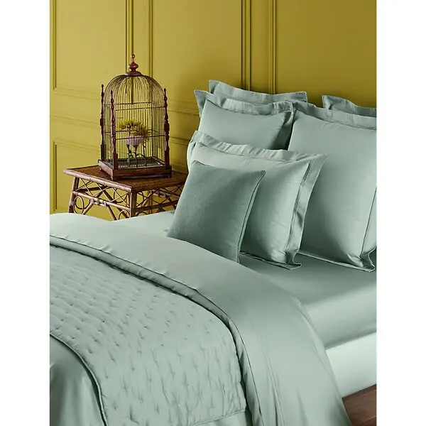 YVES DELORME Triomphe Cotton Oxford Pillowcase 50cm X 90cm - Veronese