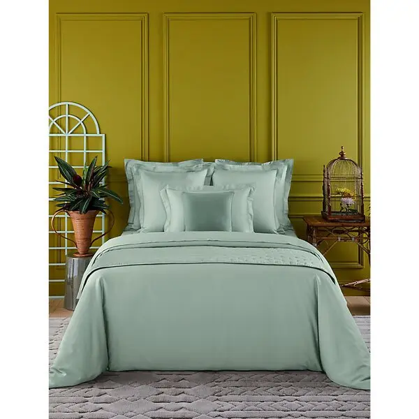 YVES DELORME Triomphe Cotton Oxford Pillowcase 50cm X 90cm - Veronese