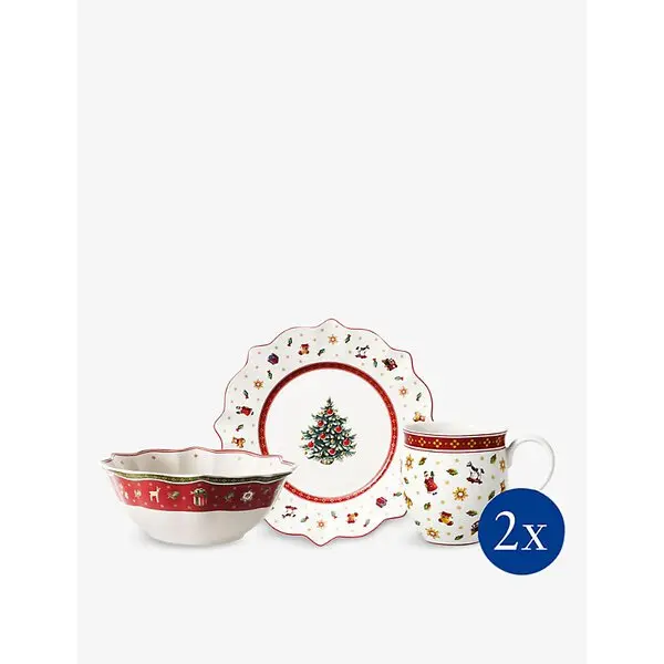 VILLEROY & BOCH Toy's Delight Christmas-themed Porcelain Breakfast Set For Two - One-color