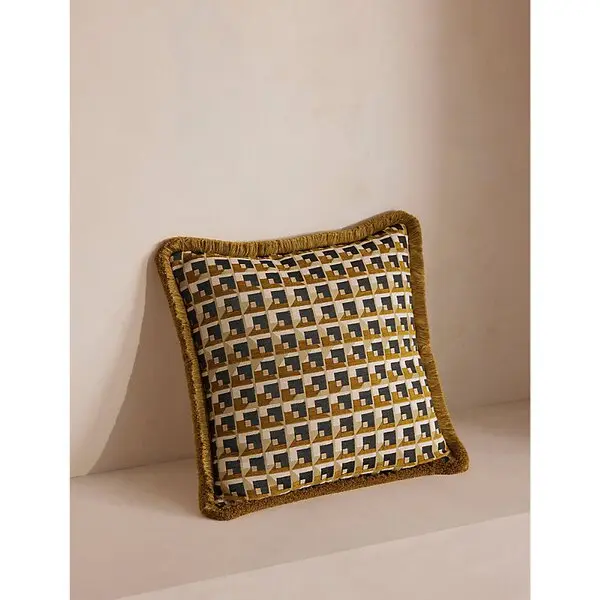 SOHO HOME Brixham Geometric-design Woven Cushion 50cm X 50cm