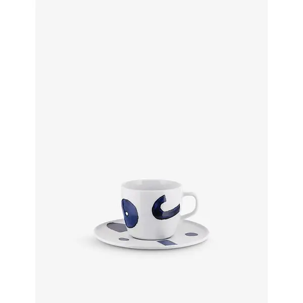 ALESSI Itsumo Yunoki Porcelain Coffee Cup And Saucer Set
